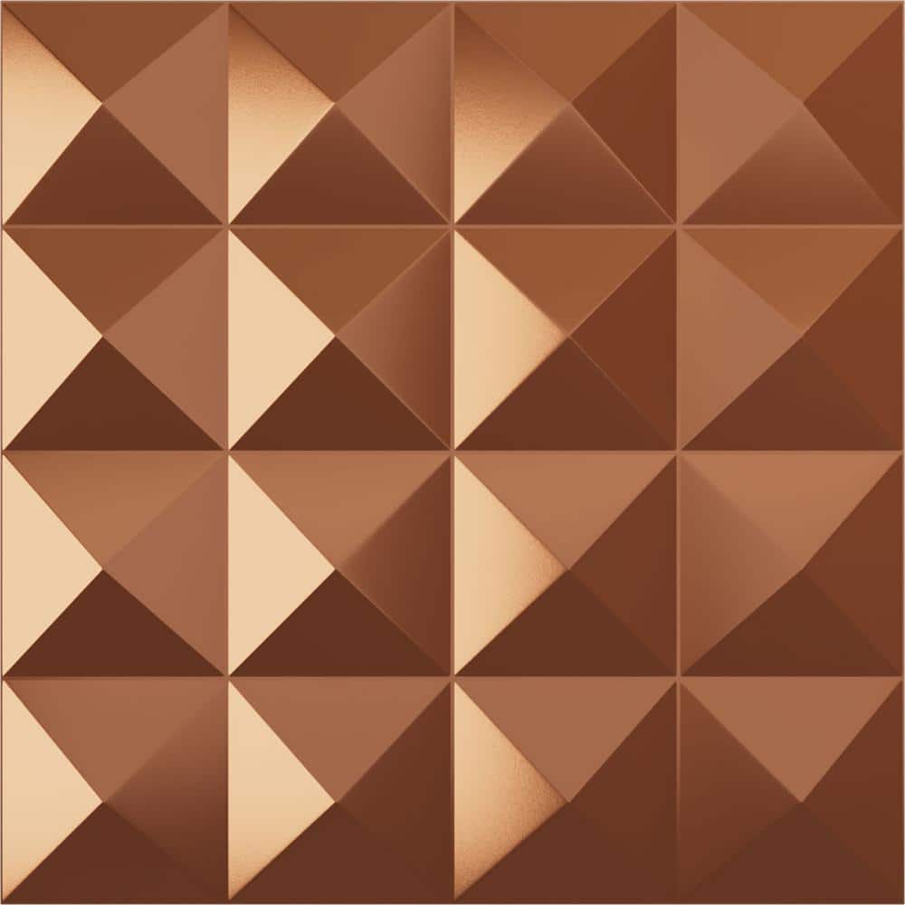 Ekena Millwork 19 5/8 in. x 19 5/8 in. Cornelia EnduraWall Decorative 3D Wall Panel, Copper ...