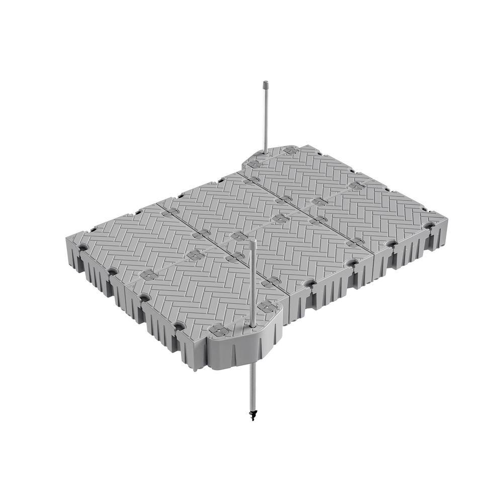Tommy Docks Flexx 12 Ft X 8 Ft Floating Dock Package With Pipe Guides
