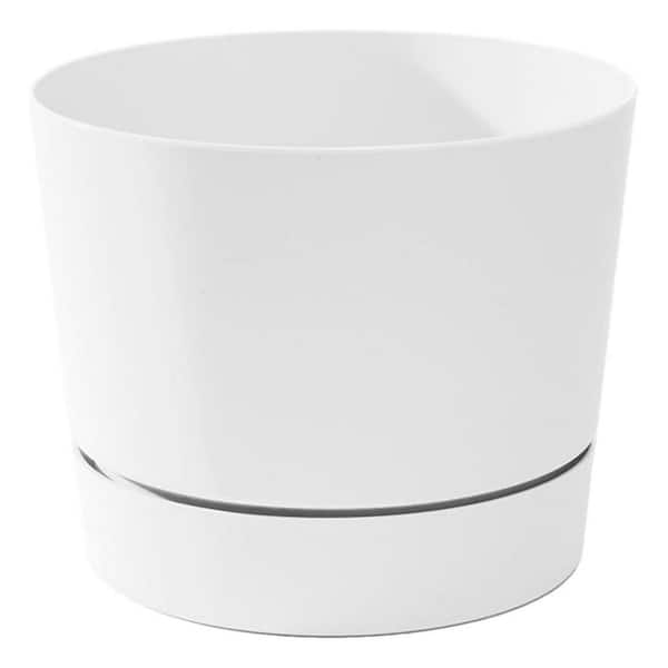 Large Matte White Plastic Indoor/Outdoor Planter (12.5 in. W x 10.5 in ...