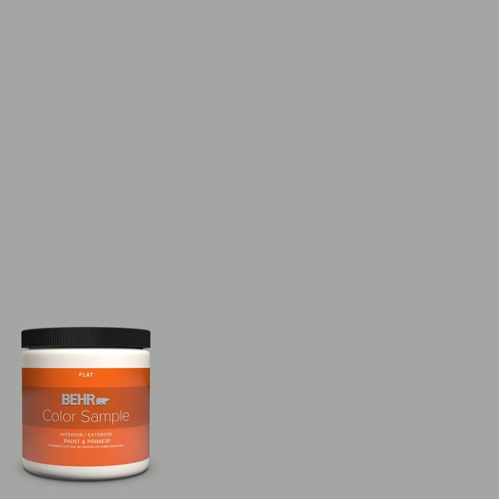 BEHR PREMIUM PLUS 8 oz. #PPU25-04 Sharkskin Suit Flat Interior/Exterior ...