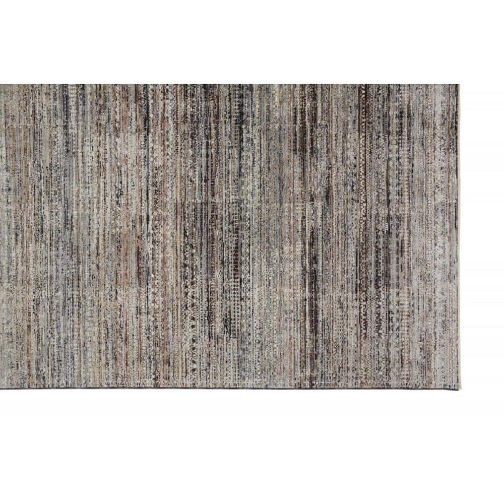 HomeRoots 4 x 6 Gray and Ivory Abstract Area Rug 2000512486 - The Home ...