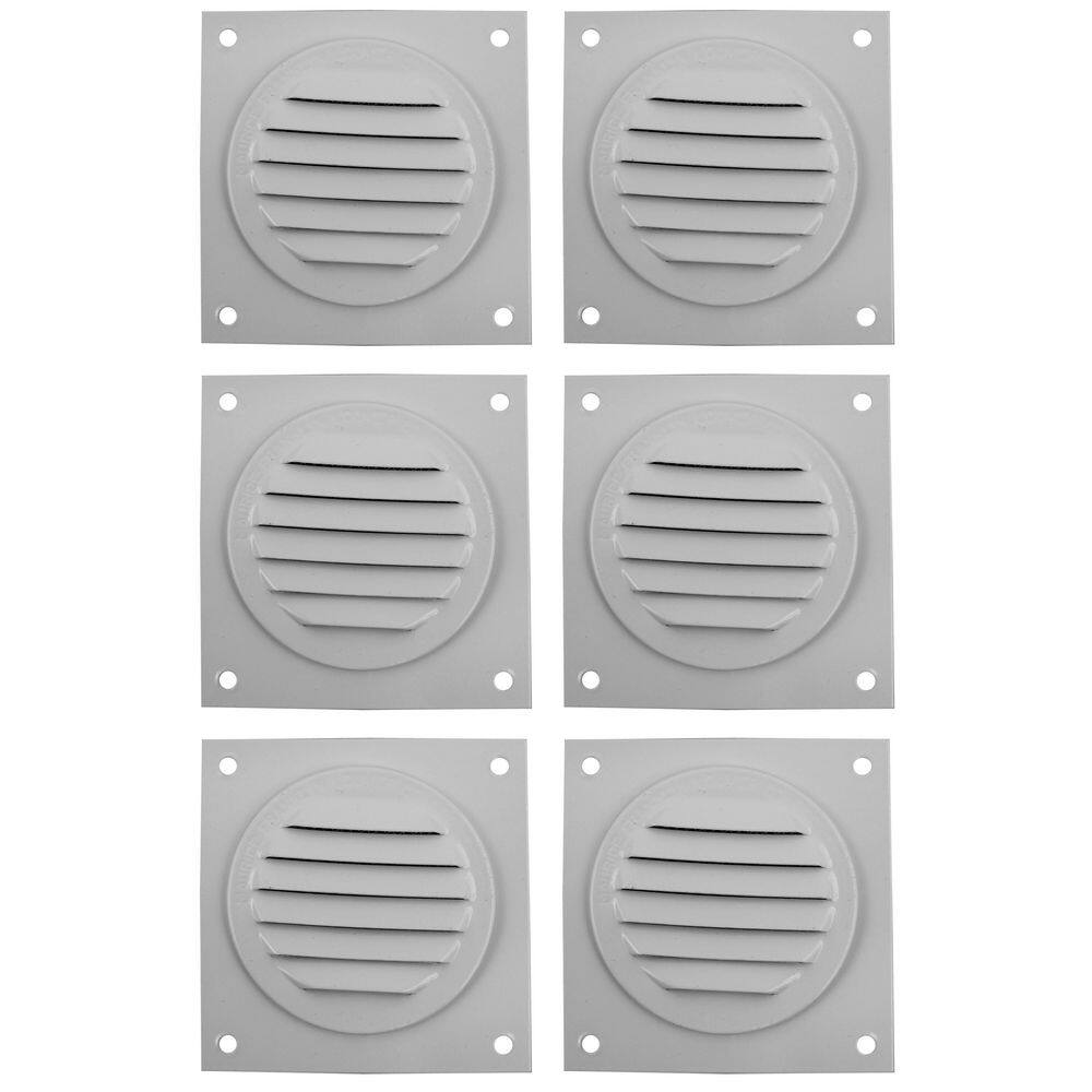 Active Ventilation 2 in. Aluminum Round Soffit Vent in White (6-Pack ...
