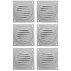 Master Flow 4 in. Resin Circular Mini Wall Louver Soffit Vent in White ...