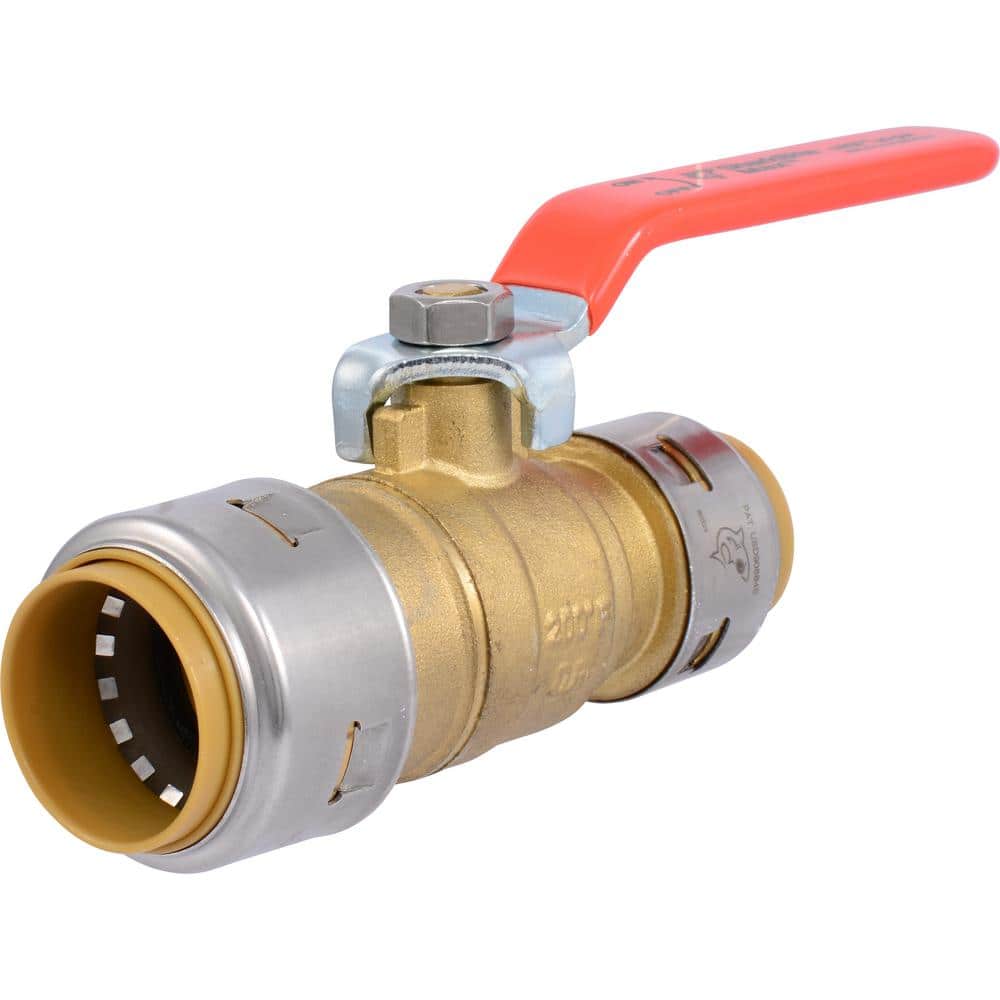 SharkBite Max 1 in. x 3/4 in. Push-to-Connect Reducing Brass Ball Valve ...