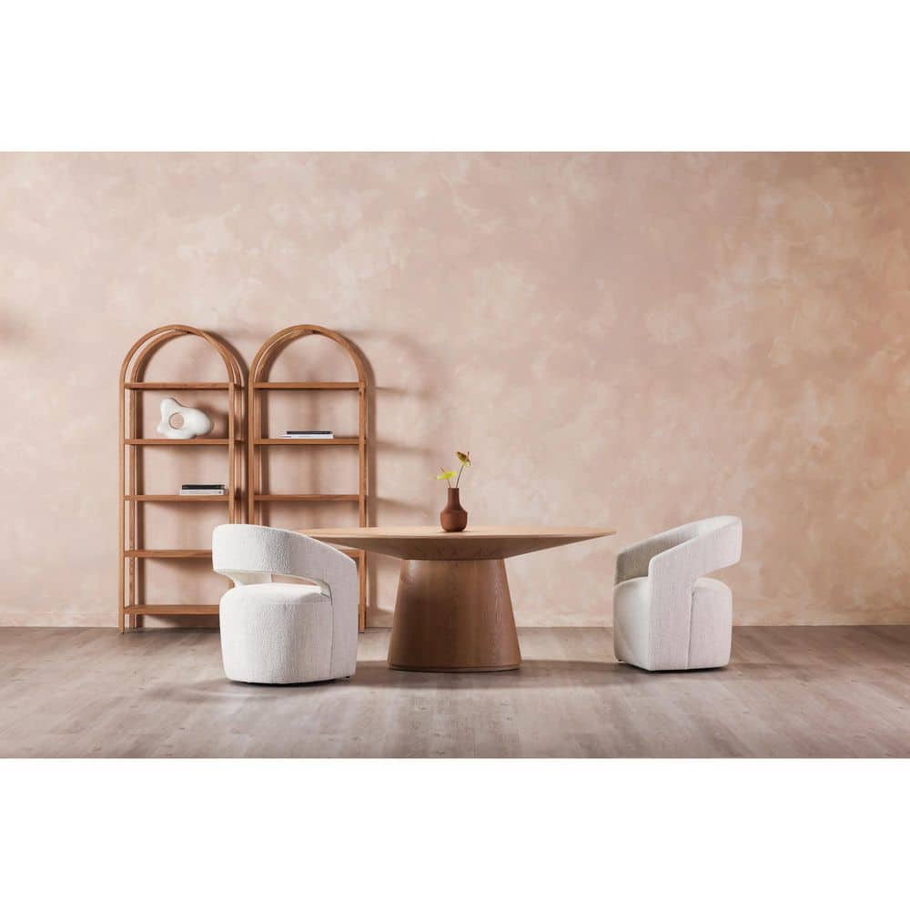 NADAAL STUDIOS Haven Contemporary Natural Oak Veneer Wood 71 in ...