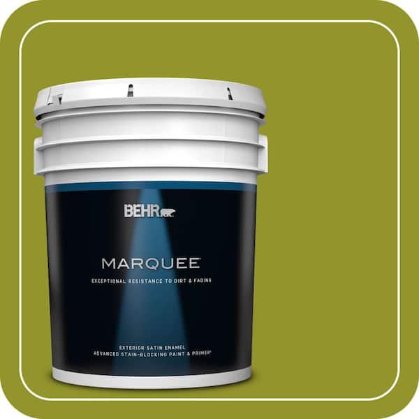 BEHR MARQUEE 5 gal. #P350-7 Lazy Lizard Satin Enamel Exterior Paint ...