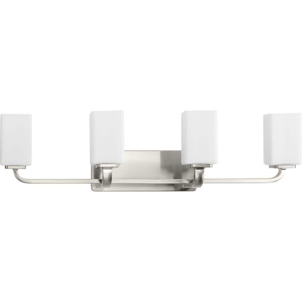 Progress Lighting Cowan 33.5 in. 4-Light Brushed Nickel Vanity Light ...