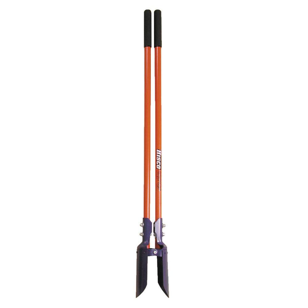 Hisco 48 in. Fiberglass Double-Dip Handle 10 lbs. Post Hole Digger ...