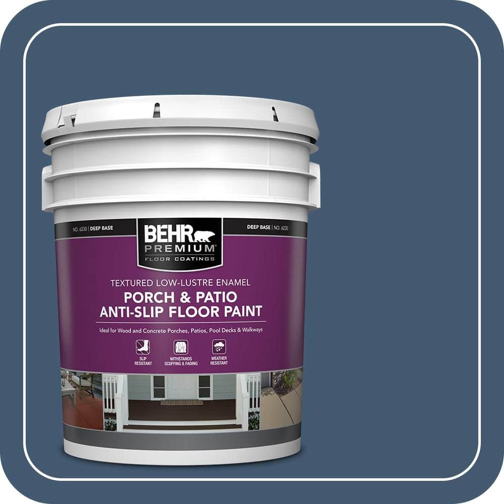BEHR PREMIUM 5 gal. #S500-7 Infinite Deep Sea Textured Low-Lustre ...