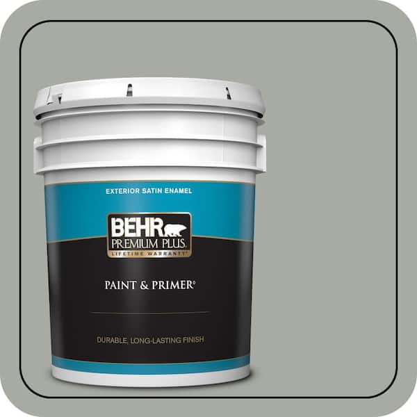 BEHR PREMIUM PLUS 5 gal. #PPU25-15 Flipper Satin Enamel Exterior Paint ...