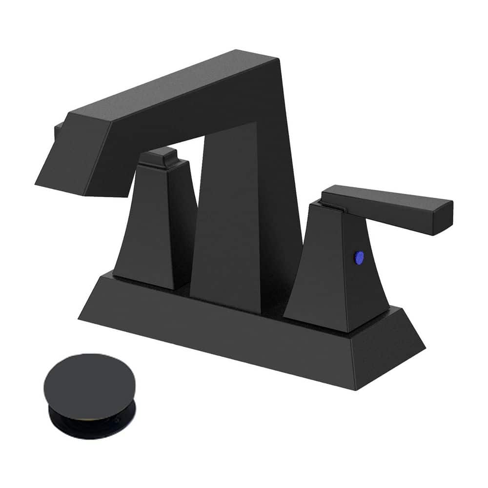 cobbe Rotatable 4 in. Centerset Double Handle Bathroom Faucet with ...