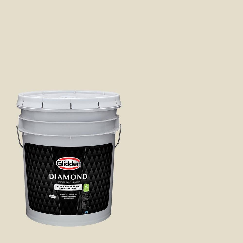 Glidden Diamond 5 gal. PPG1102-2 Fossil Stone Ultra-Flat Interior Paint with Primer PPG1102-2D ...