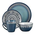 Over and Back 16 pc Casual Porcelain Dinnerware set (Service for 4 ...