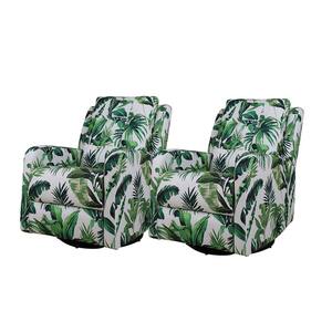 ARTFUL LIVING DESIGN Felipe Blue Multi-Floral Wing Back Swivel Rocker ...