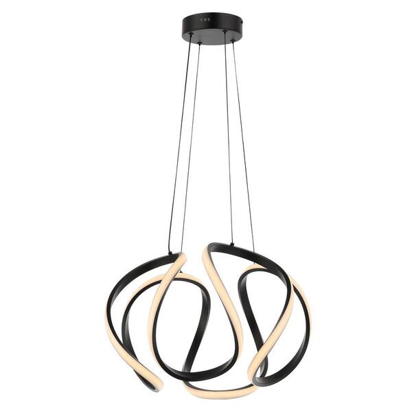 JONATHAN Y Euphoria 18.5 in. 1-Light Black Contemporary Designer ...
