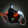 Outsunny 5.5 ft. LED Grim Reaper Flaming Motorcycle Halloween ...