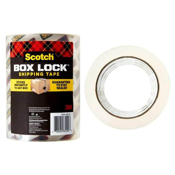 3M Box Lock 1.88 in. x 54.6 yd. Packaging Tape (3-Pack) 3950-LR3-DC ...