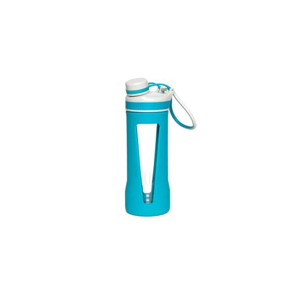 Manna Ranger Pro 20 oz. Teal Silicone Sleeve Glass Bottle HD18128