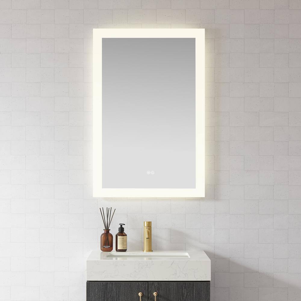 ROSWELL Beijing 24 in. W x 40 in. H Rectangular Acrylic Frameless LED ...