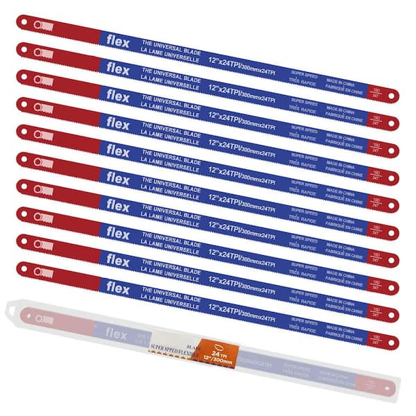 12 Carbon Strength Steel Hacksaw Replacement Blades with High Speed 24 ...