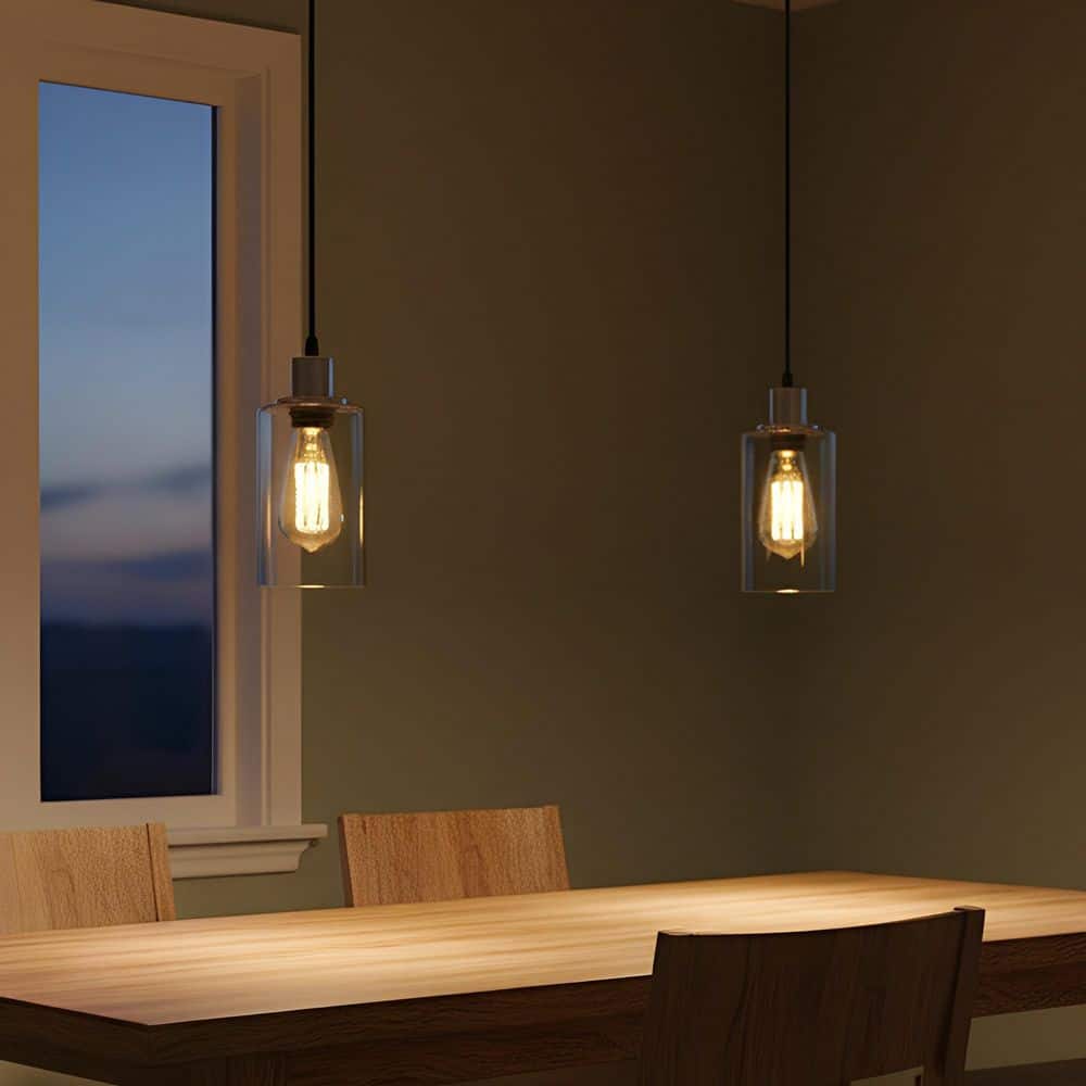 Reviews for YANSUN 1-Light Rustic Farmhouse Brushed Nickel Pendant ...