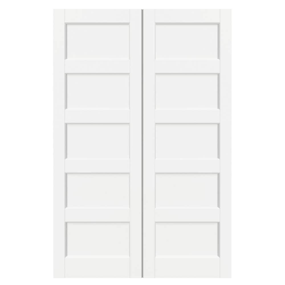 TENONER 48 in. x 80 in. 5 Panel, MDF, Composite, Solid Core, Pre ...