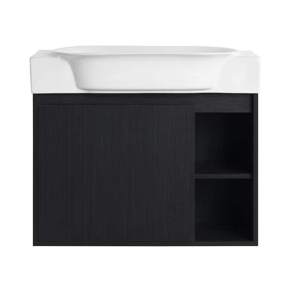 Reviews for Afhocomp 32 in. Floating Single Sink Gray Bath Vanity with ...