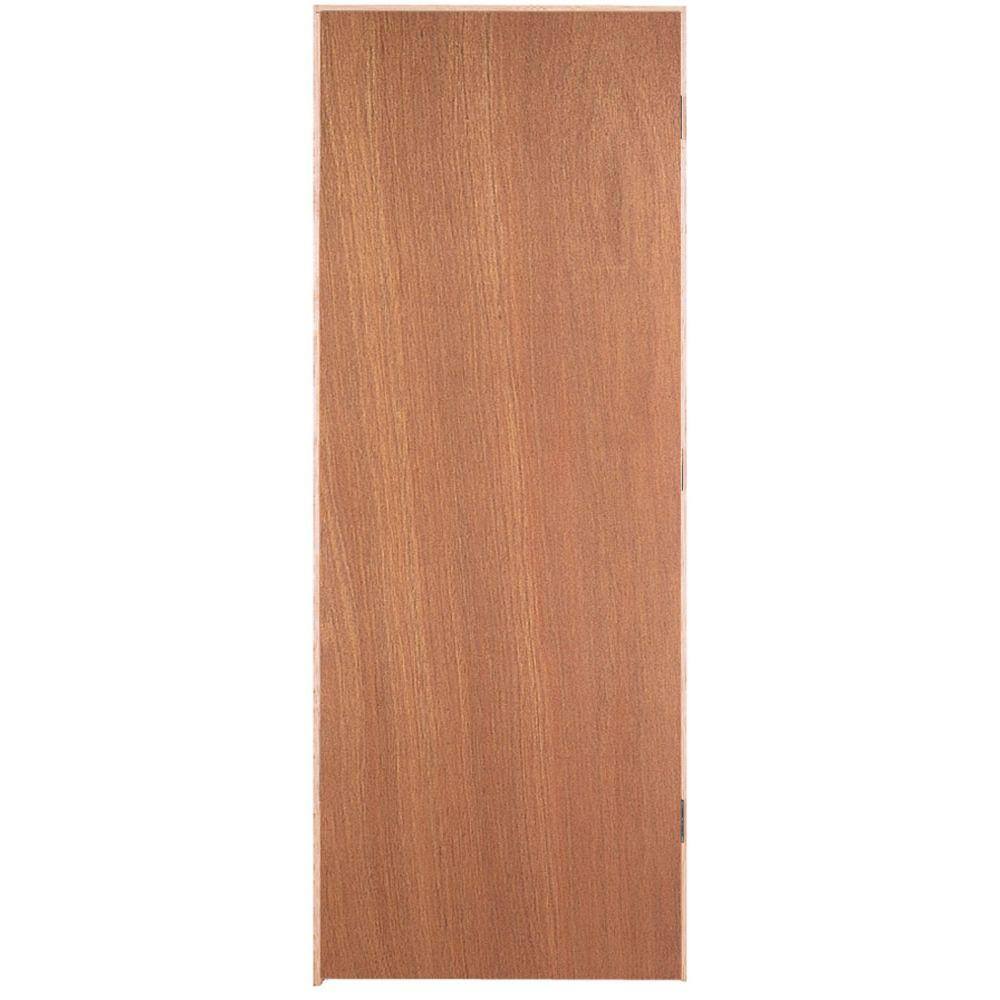 Masonite 28 in. x 80 in. Smooth Flush Hardwood Hollow Core Unfinished ...