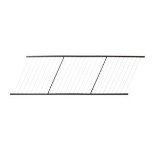 FORTRESS Fe26 Axis 40 in. H x 6 ft. W Black Steel Level Rail Panel ...