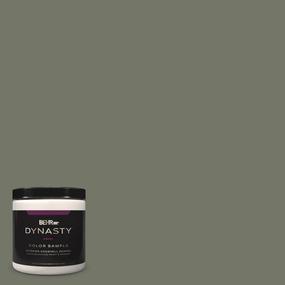BEHR DYNASTY 8 oz. #PPU10-19 Conifer Green One-Coat Hide Eggshell ...
