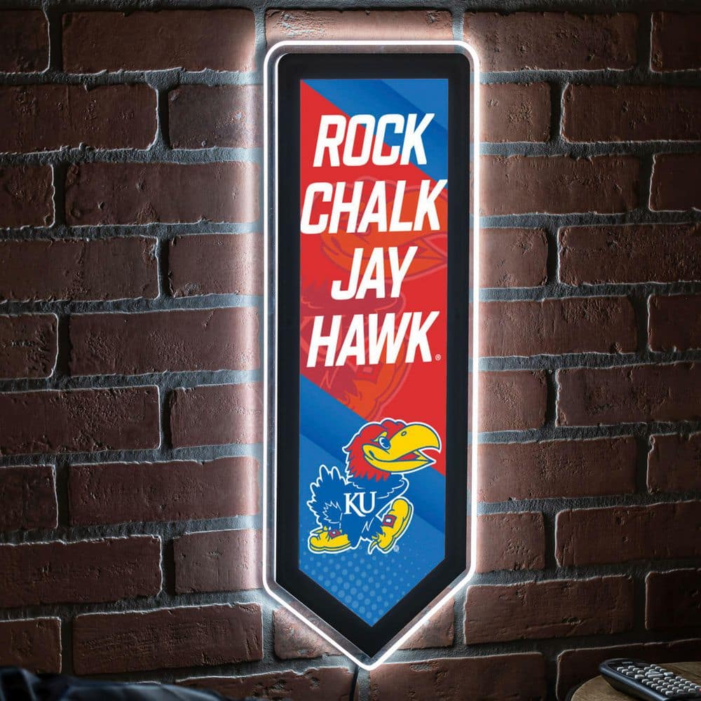Evergreen University of Kansas Pennant 9 in. x 23 in. Plug-in LED ...
