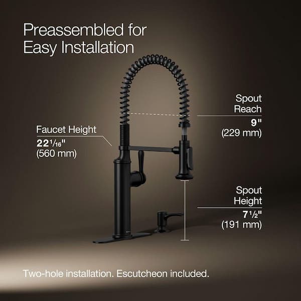 Kohler Sous Matte Black
