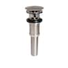 KEENEY 1-1/4 in. Push Button Bathroom Sink Drain with Overflow, Brushed ...