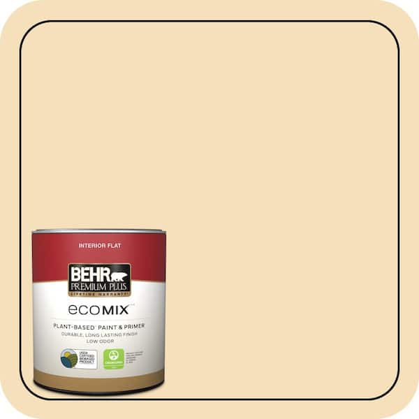 BEHR PREMIUM PLUS 1 qt. #350E-3 Oklahoma Wheat Flat EcoMix Plant-Based ...