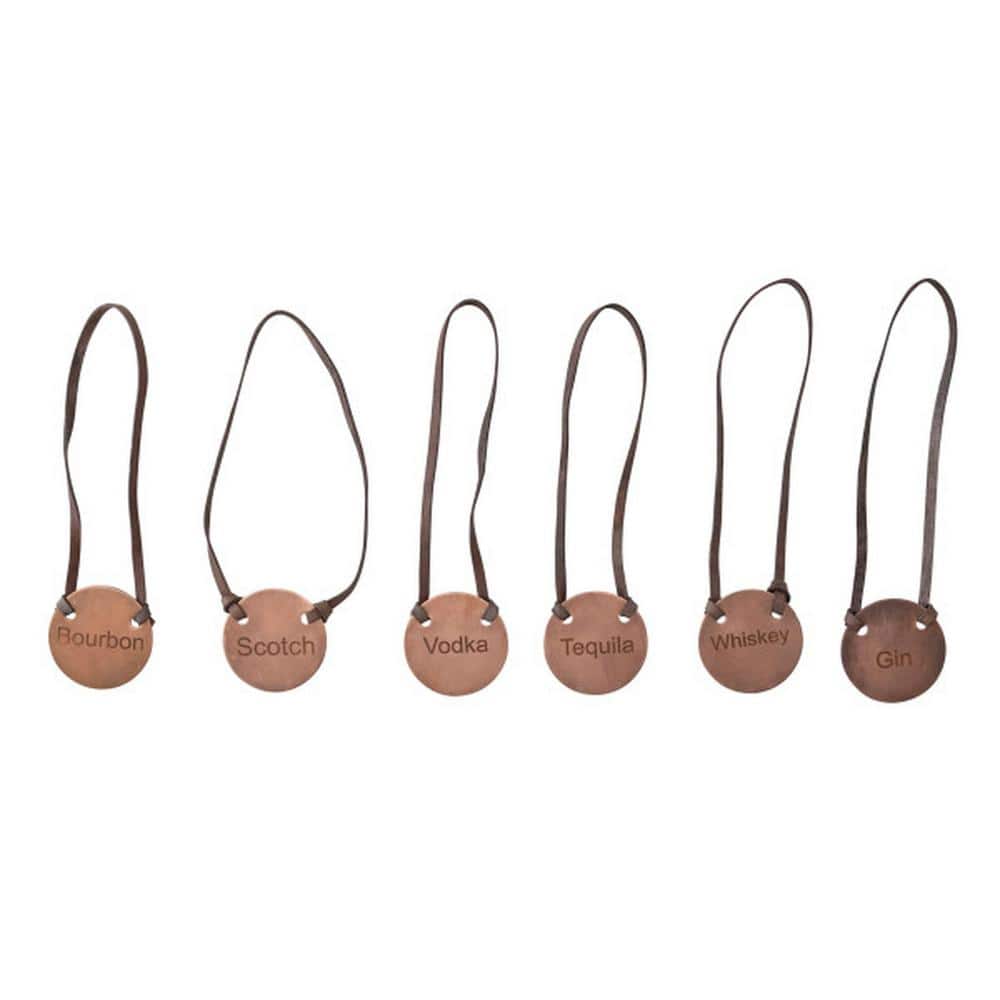 Storied Home 6-Piece Antique Copper Buffalo Leather and Cast-Iron ...