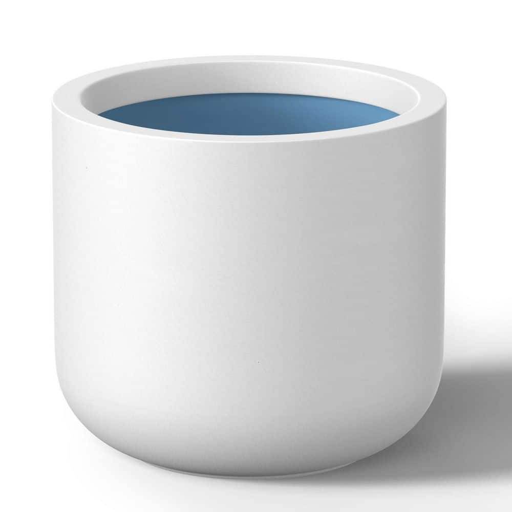 DurX-litecrete Concrete 17in. Large Round Navy blue Flower Planter ...