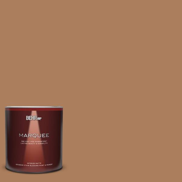 BEHR MARQUEE 1 Qt. #S230-6 Burnt Toffee One-Coat Hide Matte Interior ...