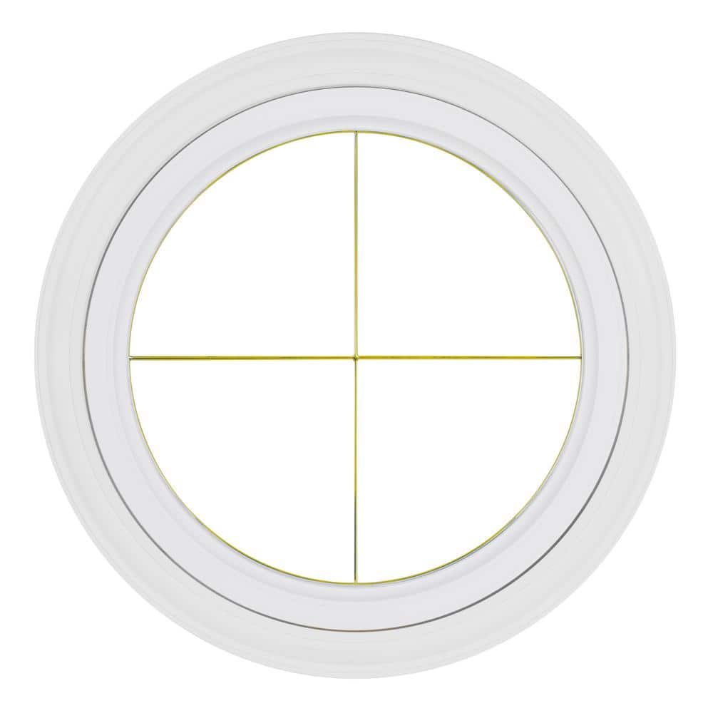 TAFCO WINDOWS 24.5 in. x 24.5 in. White Triple-Pane Insulated Glass ...