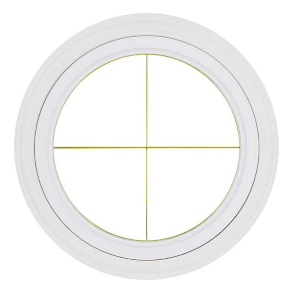 TAFCO WINDOWS 24.5 in. x 24.5 in. White Triple-Pane Insulated Glass ...