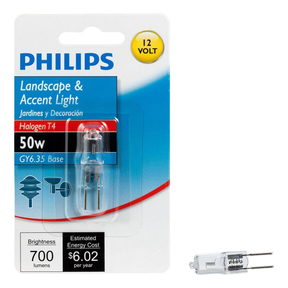 Philips 50-Watt T4 Halogen Capsule Light Bulb 415596 - The Home Depot
