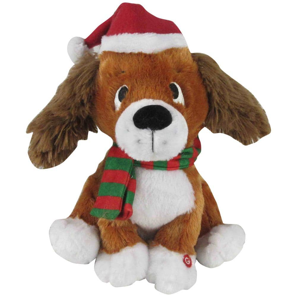 Home Accents Holiday 14.17 in. Ear Flapping Puppy 114466 - The Home Depot
