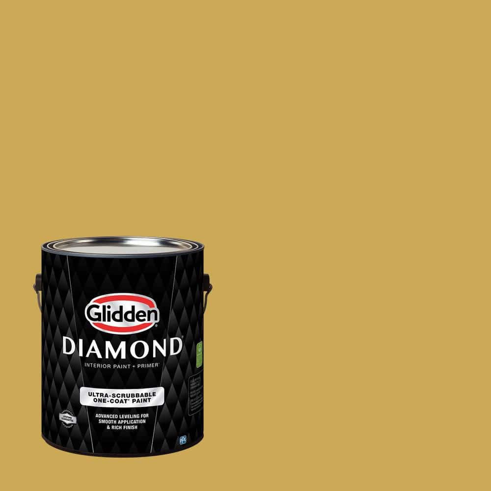 Glidden Diamond 1 gal. PPG1107-6 Glorious Gold Satin Interior Paint ...