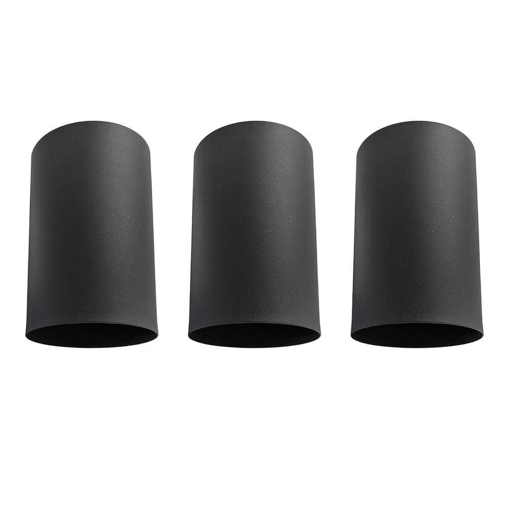 Sunlite 5 in. 1-Light Modern Cylinder Matte Black Finish Flush Mount ...