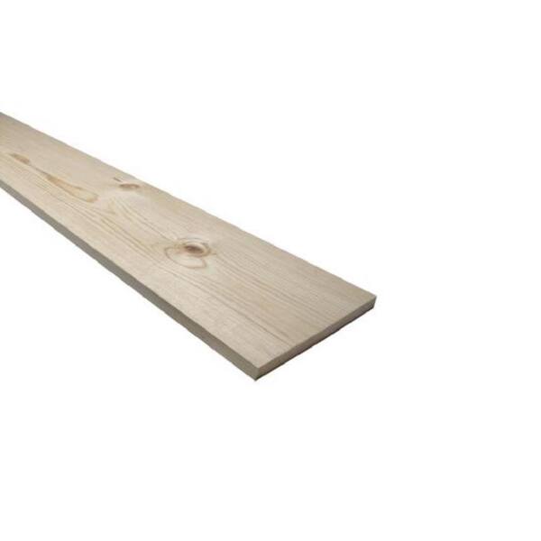 1 in. x 10 in. x 10 ft. Premium Square Edge Whitewood Common Softwood ...