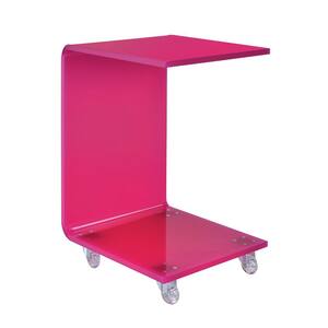 Picket House Furnishings Peek Acrylic 13 in. Snack Table in Pink ...
