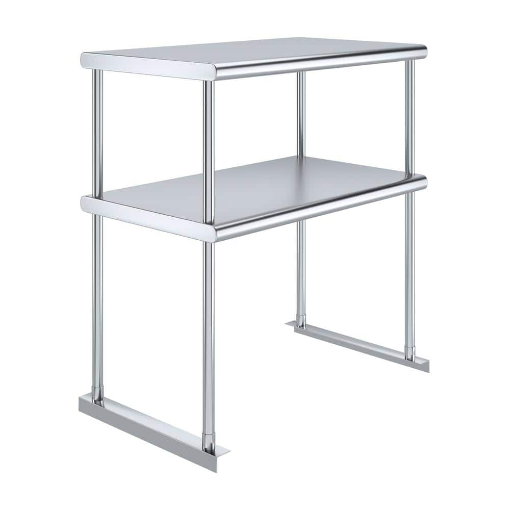 AMGOOD 18 in. x 30 in. Stainless Steel Double OverShelf for Kitchen ...