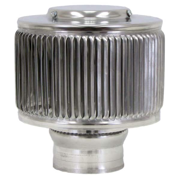 Active Ventilation 3 in. Dia Aura PVC Vent Cap Exhaust with Adapter for ...