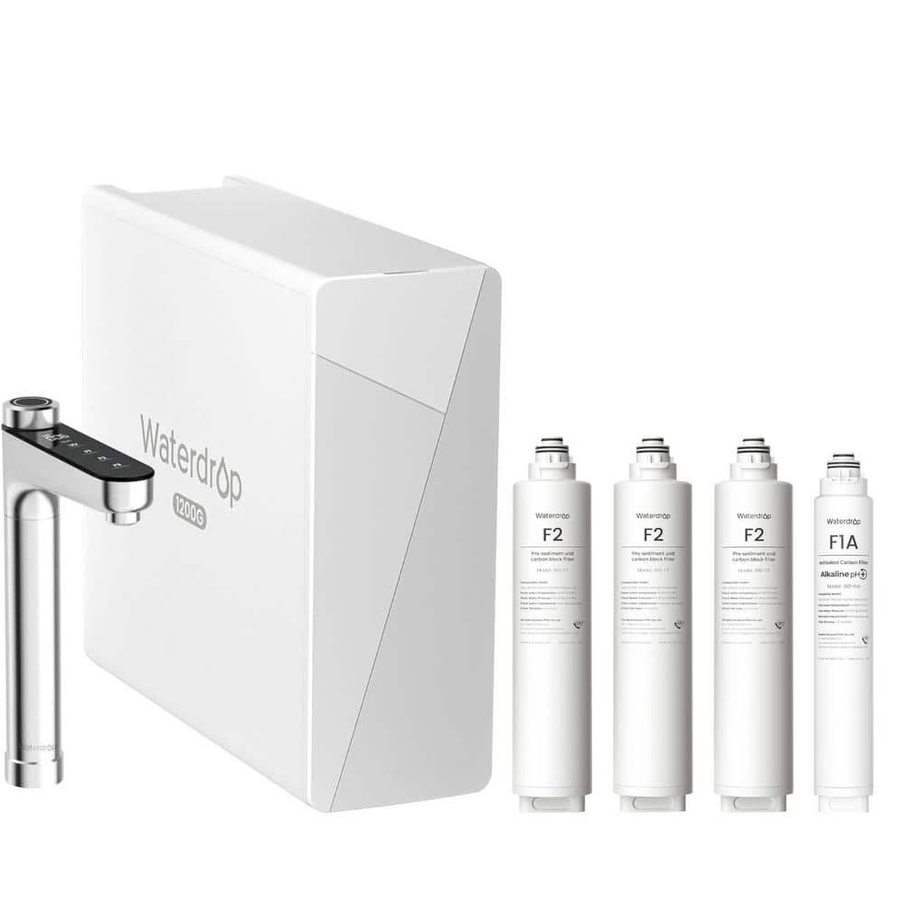 Waterdrop X12 Alkaline pH+RO System, NSF/ANSI 58 and 372 Certified, 11-Stage, Includes 3 WD-F2 ...
