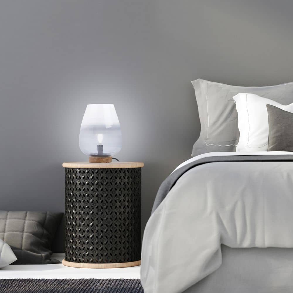 River of Goods Phillip 10.5 in. Brown Mango Wood Base Accent Lamp with ...