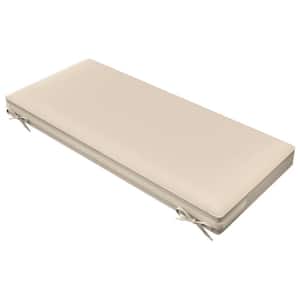 StyleWell 40 in. W x 18 in. D Universal Outdoor Bench Cushion in Putty ...